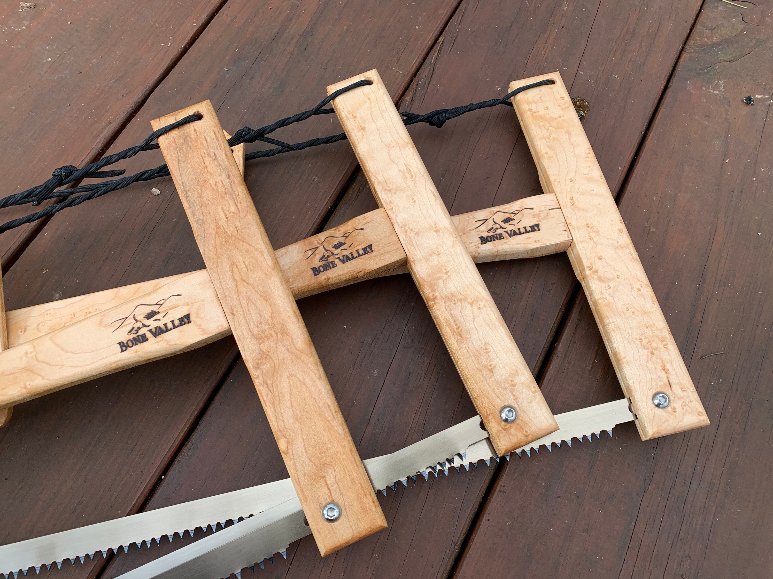 21" Birdseye Maple Folding Wood Buck Saw With Storage Bag -bahco Blade ...