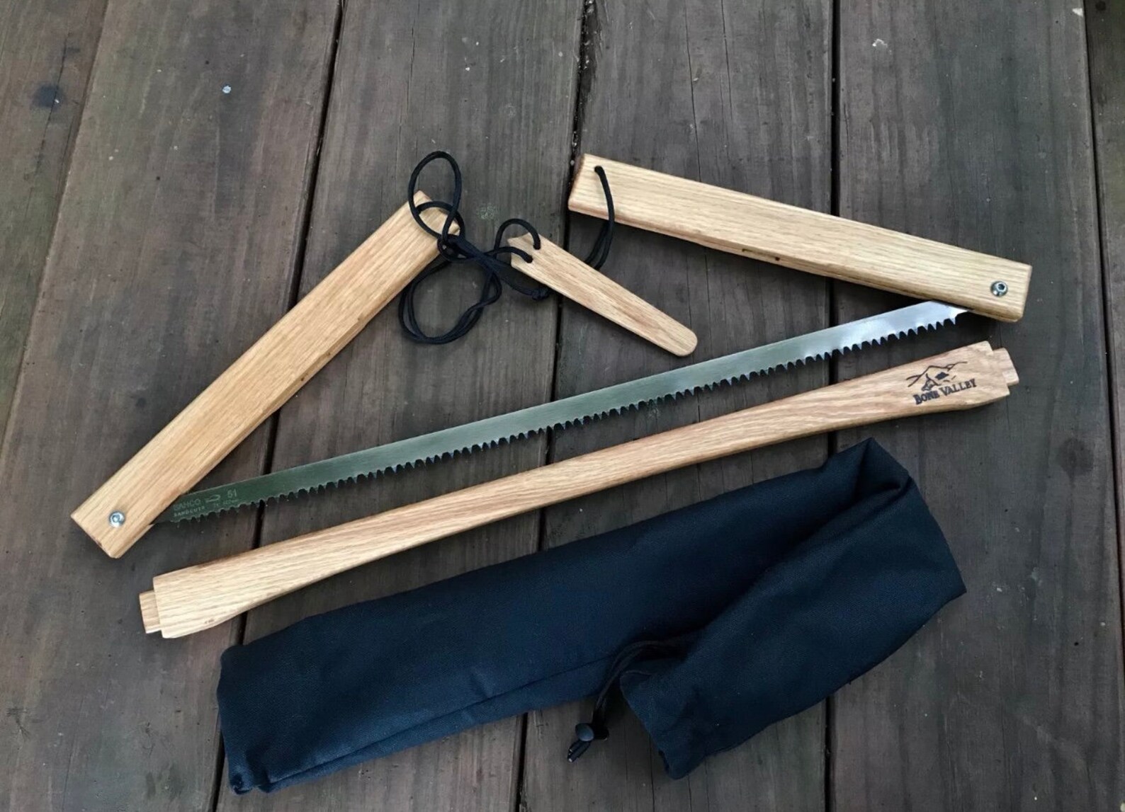 24” Oak Folding Wood Buck Saw With Storage Bag - Bahco Blade - Great ...