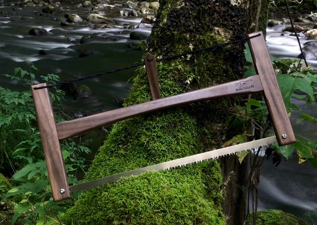 21" Black Walnut Folding Wood Buck Saw With Storage Bag - Bahco Blade ...