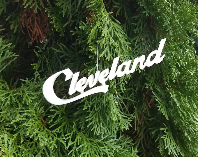 Cleveland Sign Ornament Script Cleveland Sign Multiple Sizes Available ...