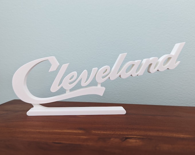 Cleveland Sign Desk Topper - Script Cleveland Sign - Multiple Sizes ...