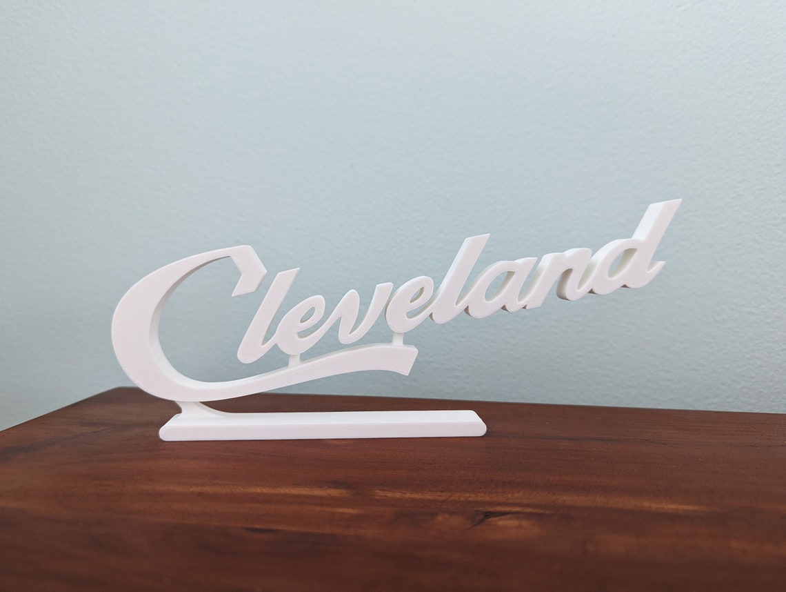 Cleveland Sign Desk Topper Script Cleveland Sign Multiple - Etsy