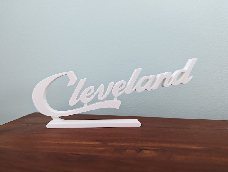 Cleveland Sign Desk Topper Script Cleveland Sign Multiple - Etsy