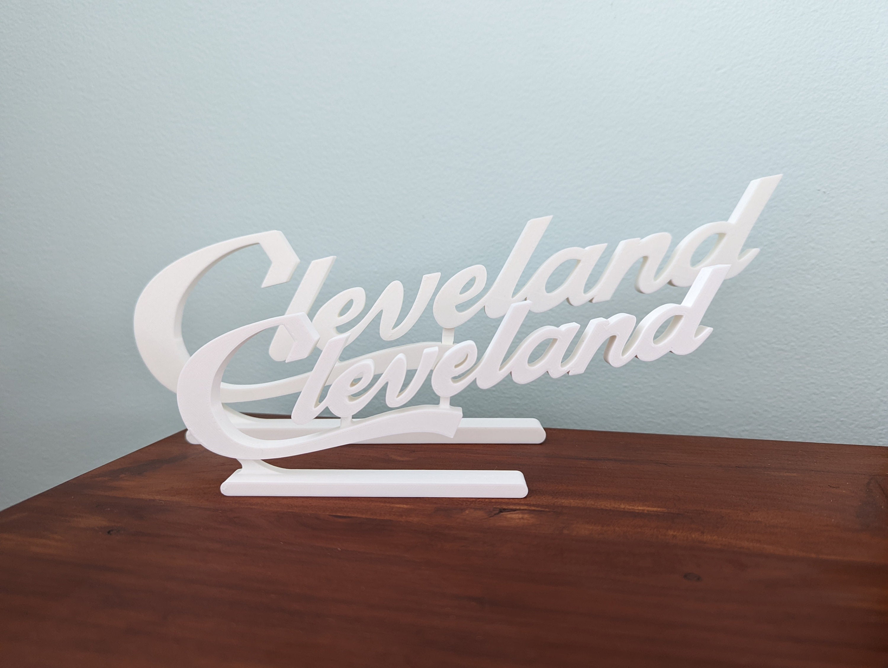 Cleveland Sign Desk Topper Script Cleveland Sign Multiple - Etsy