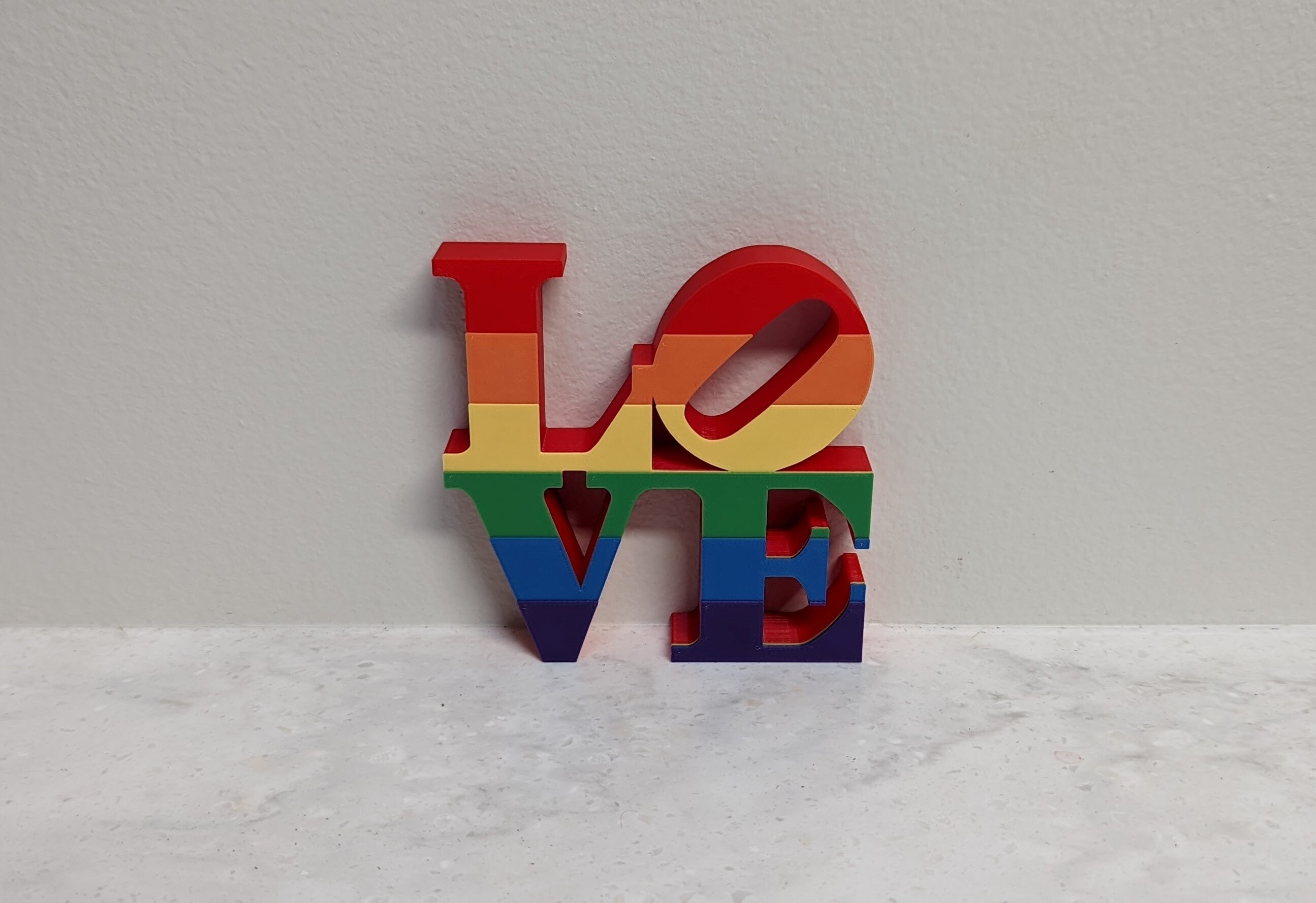 Rainbow LOVE Sign Love Sign With Pride Flag - Etsy