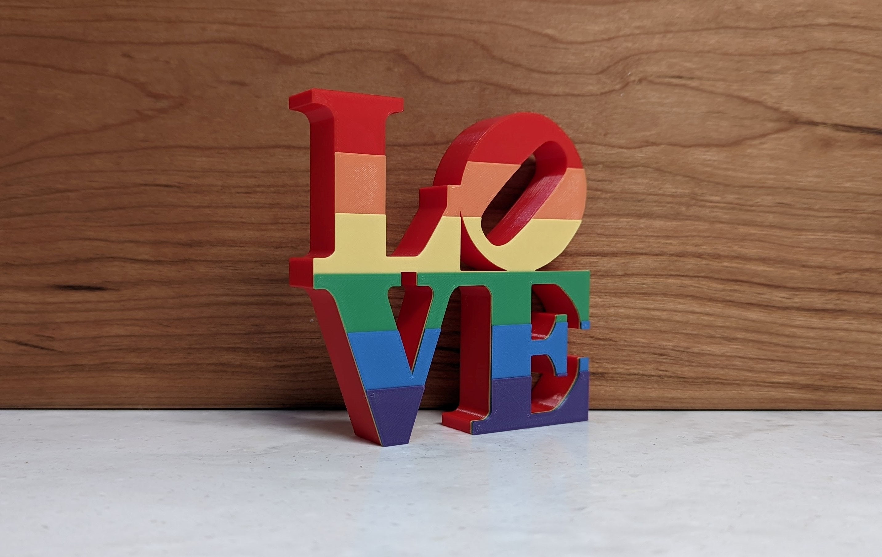 Rainbow LOVE Sign Love Sign With Pride Flag - Etsy