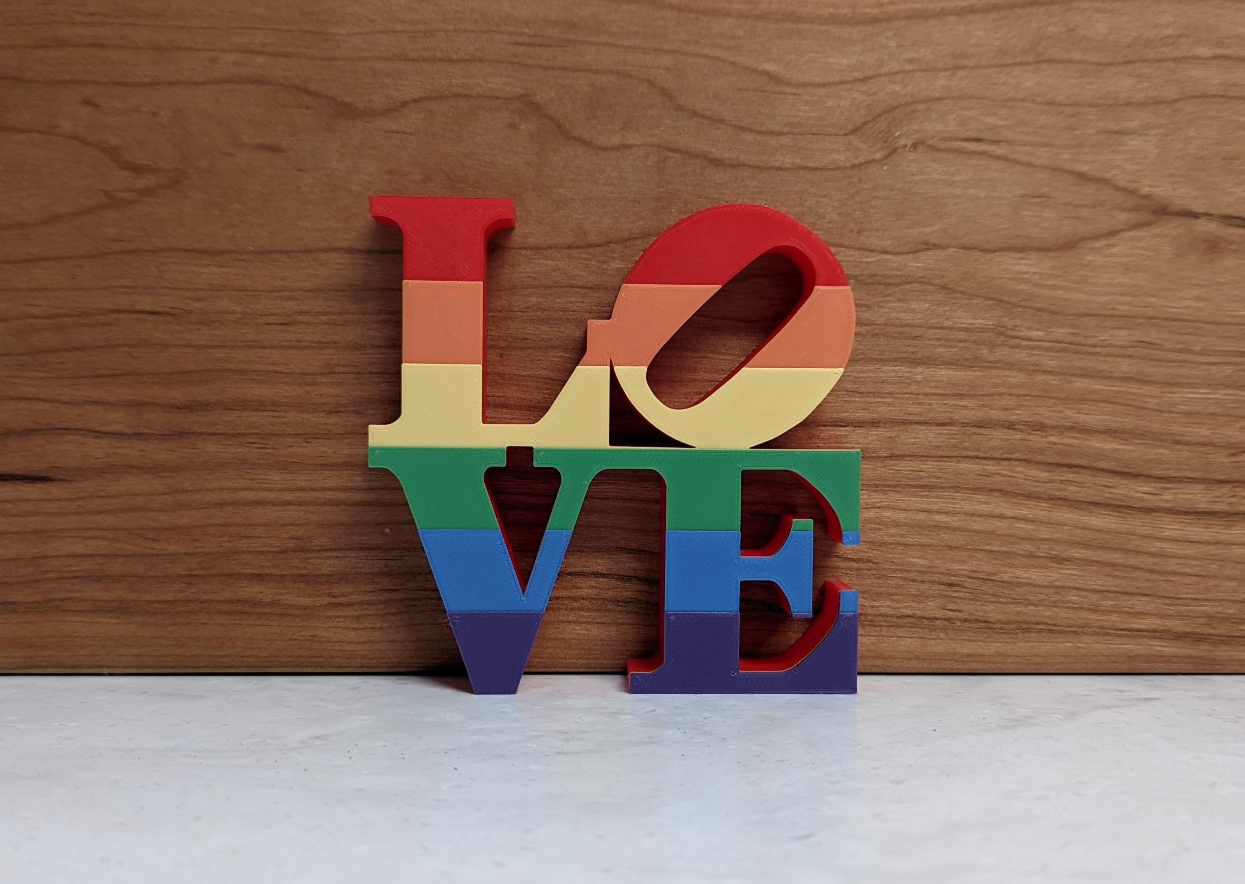 Rainbow LOVE Sign Love Sign With Pride Flag - Etsy