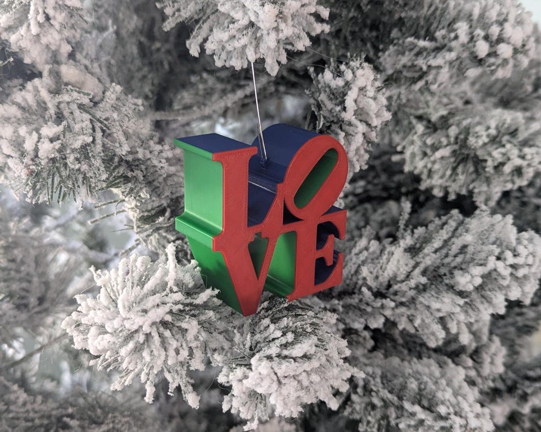 LOVE Sign Ornament - Philadelphia Love Park Statue - Etsy