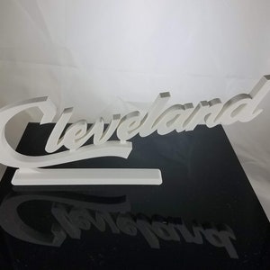 Cleveland Sign Desk Topper - Script Cleveland Sign - Multiple Sizes ...