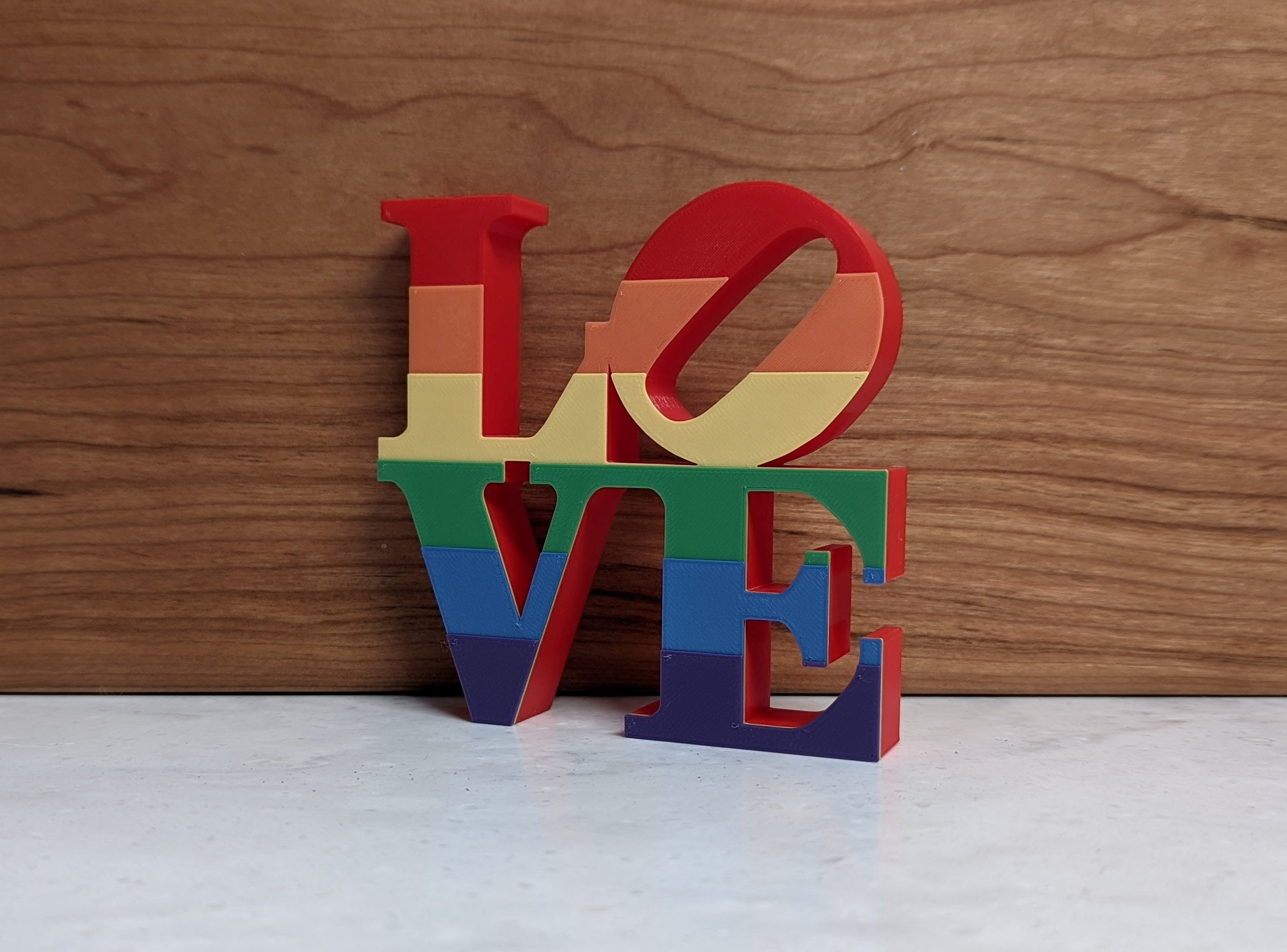 Rainbow LOVE Sign Love Sign With Pride Flag - Etsy