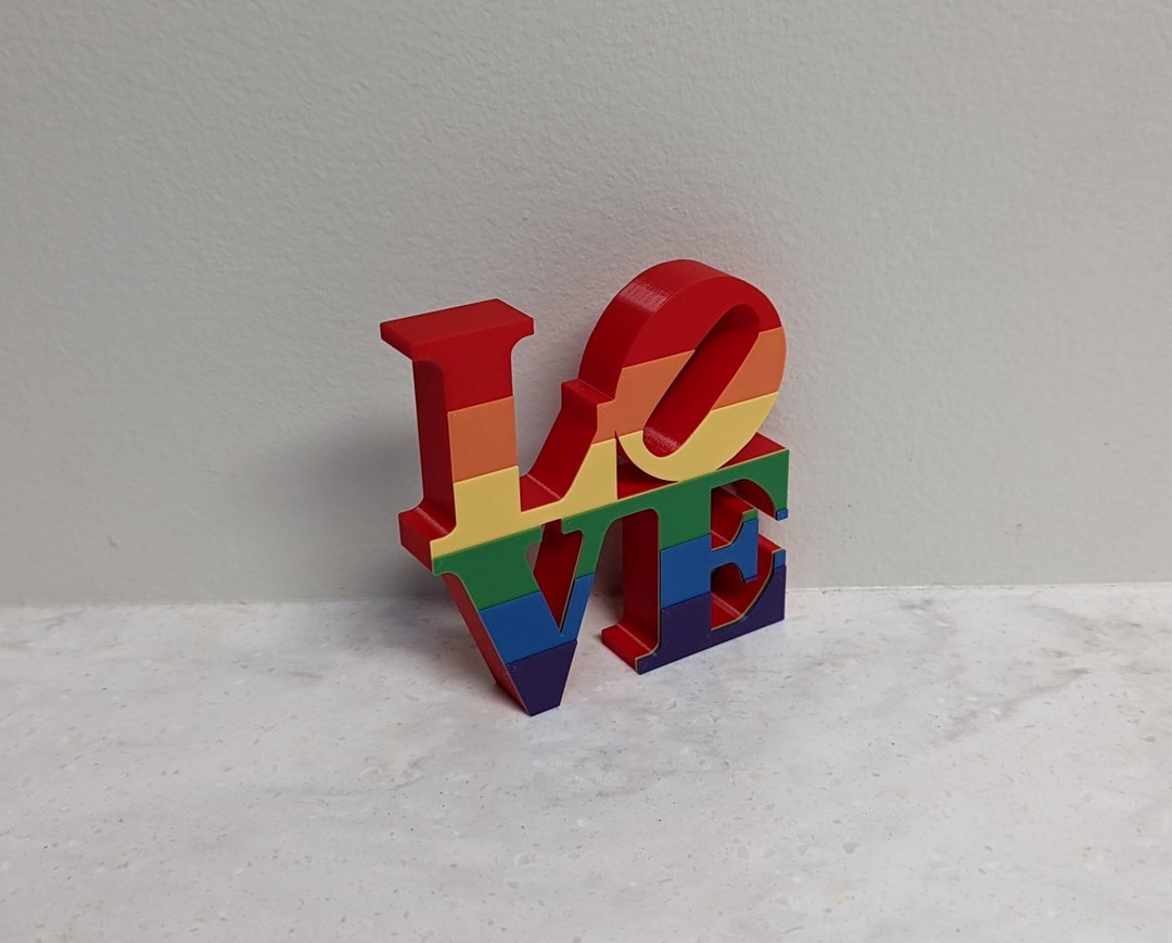 Rainbow LOVE Sign - Love Sign With Pride Flag - Etsy