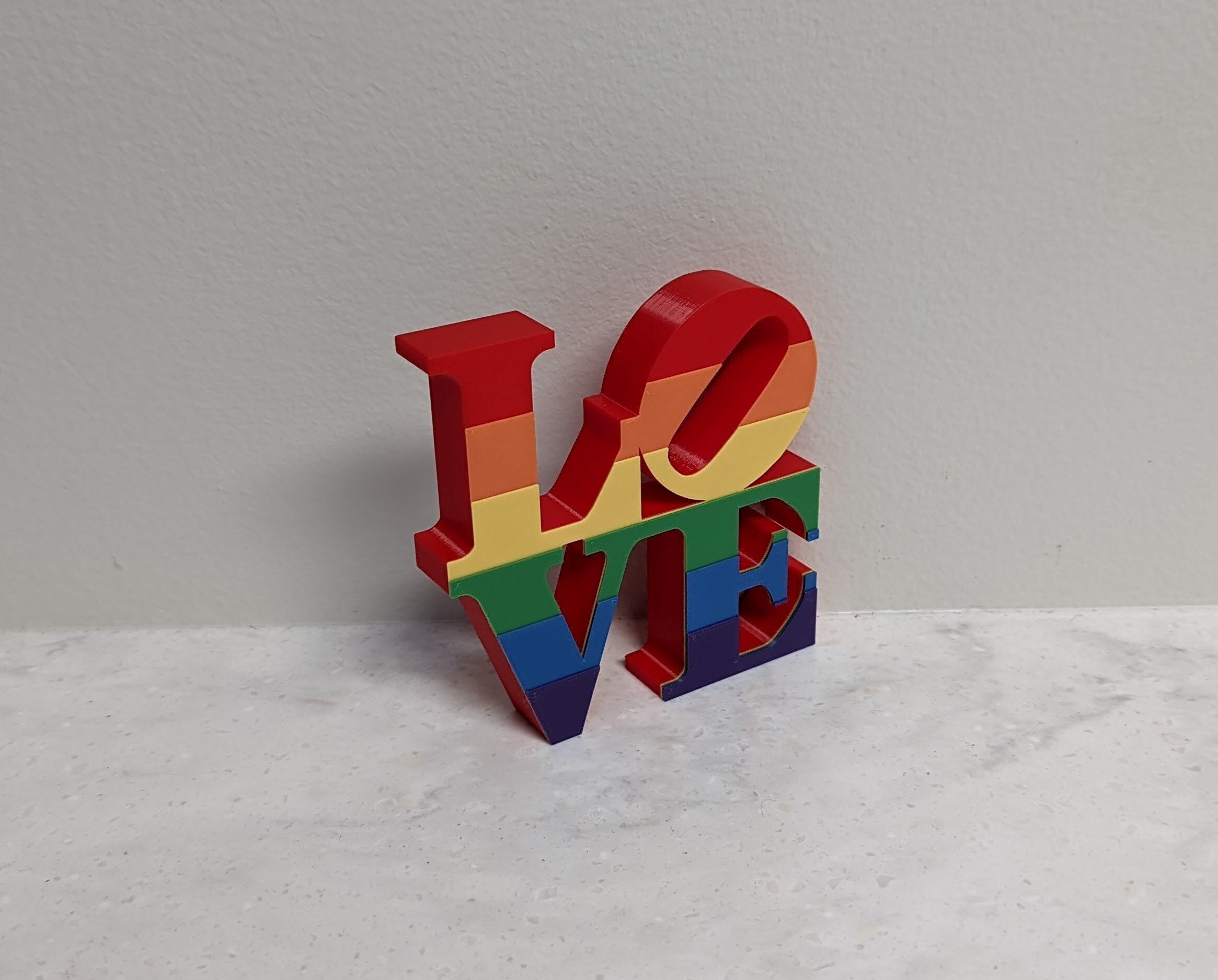 Rainbow LOVE Sign Love Sign With Pride Flag - Etsy