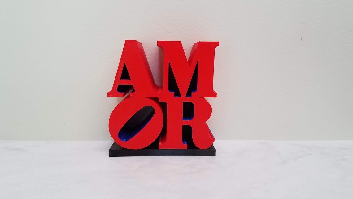 AMOR Sign - Philadelphia AMOR Statue to Scale With Correct Colors and ...