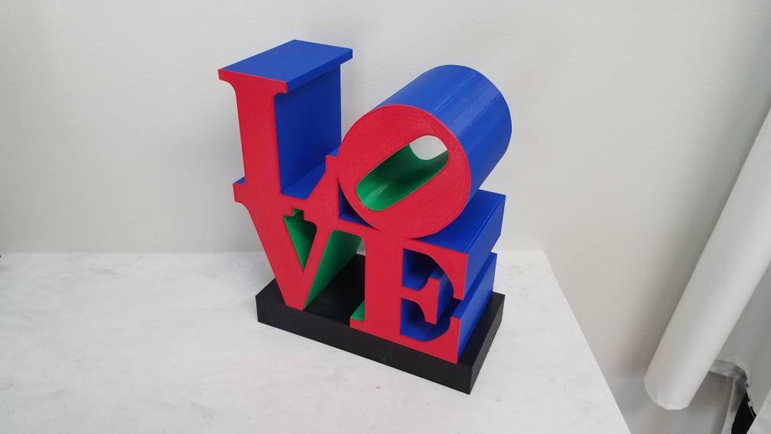 LOVE Sign - Philadelphia Love Park Statue to Scale With Correct Colors ...