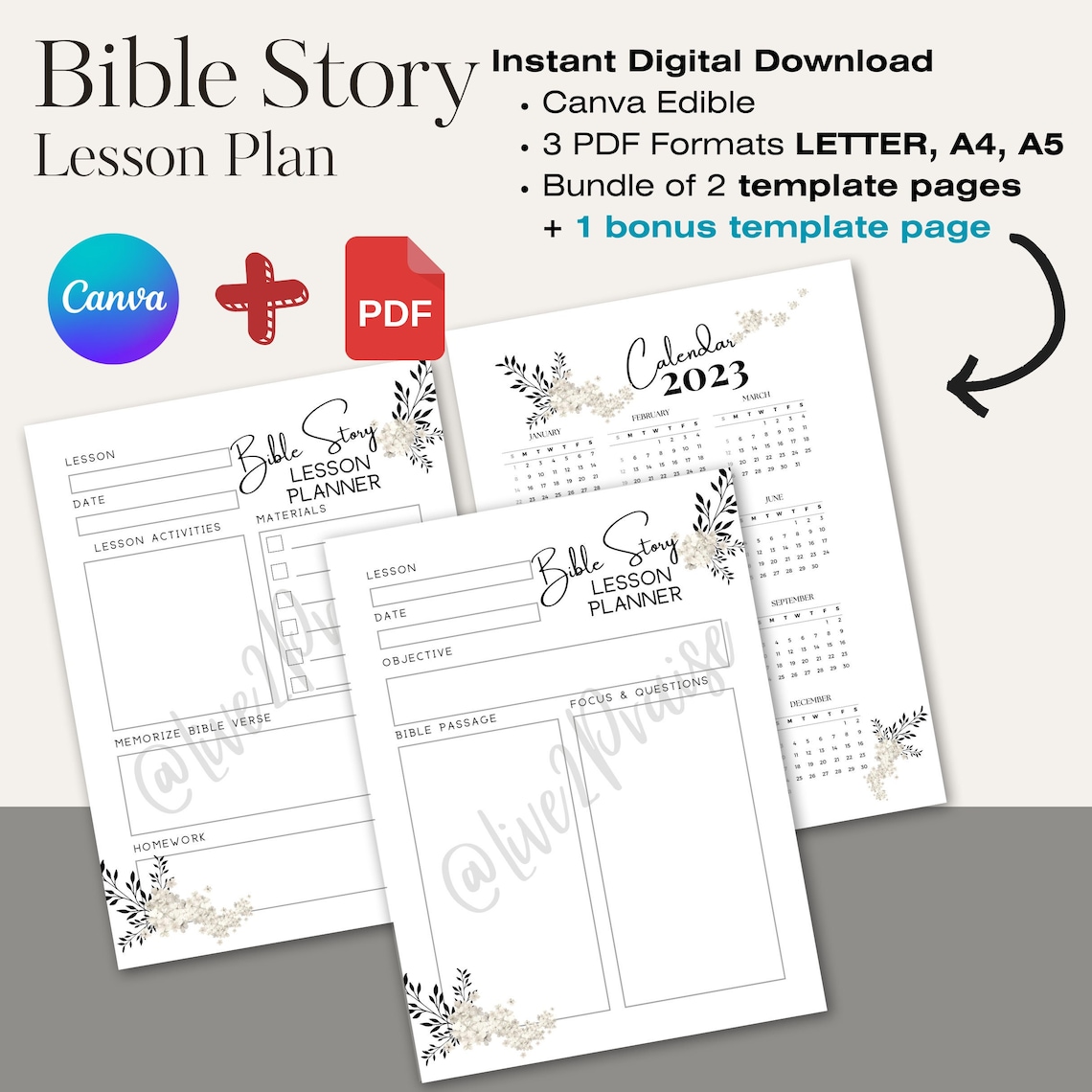 Sunday School Teacher Church Teacher Bible Story Lesson Planner School ...
