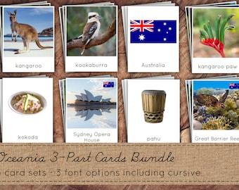 Oceania 3 Part Cards - Etsy