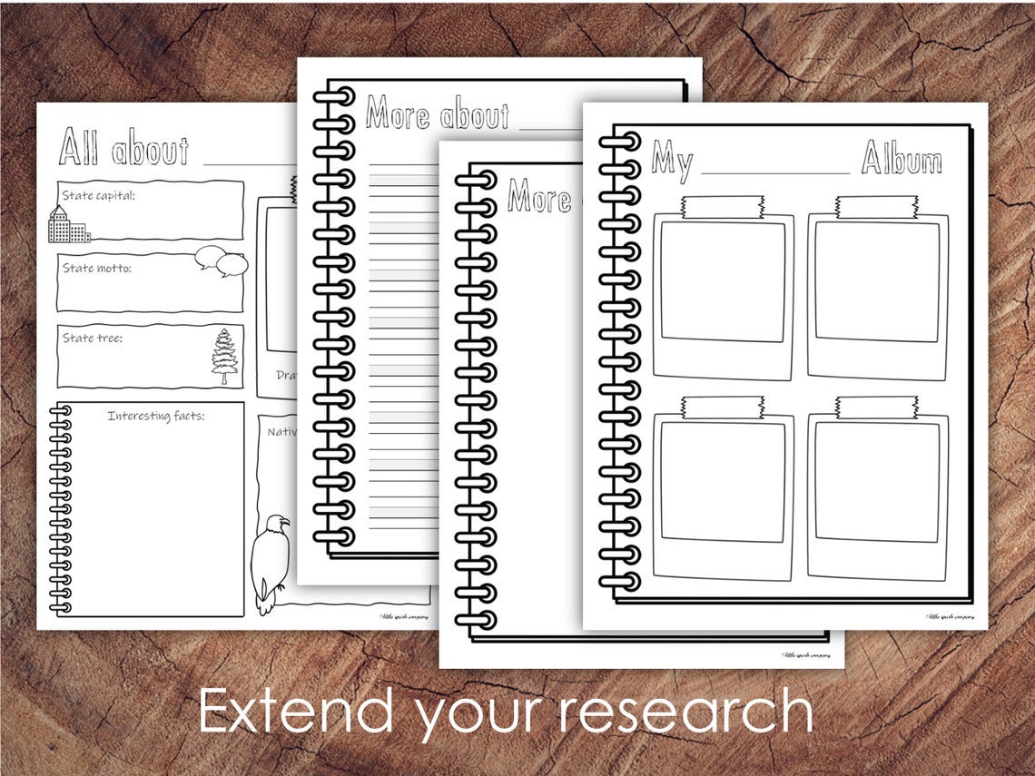 US States Research Pack , Homeschool Geography - Etsy