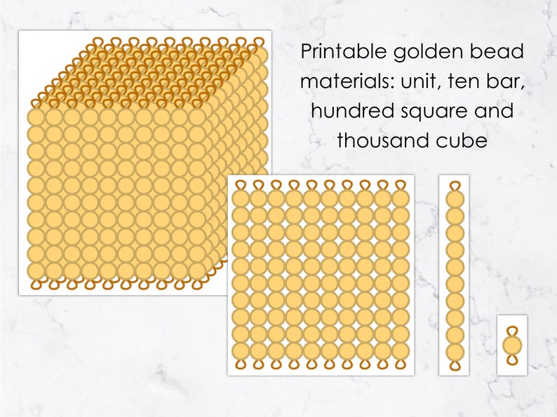 Montessori Golden Beads Bundle Printable Math Resource | Etsy