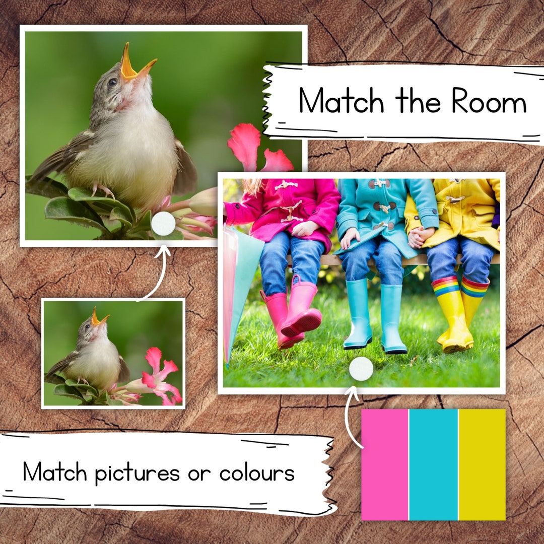 Spring Match the Room, Montessori Preschool - Etsy