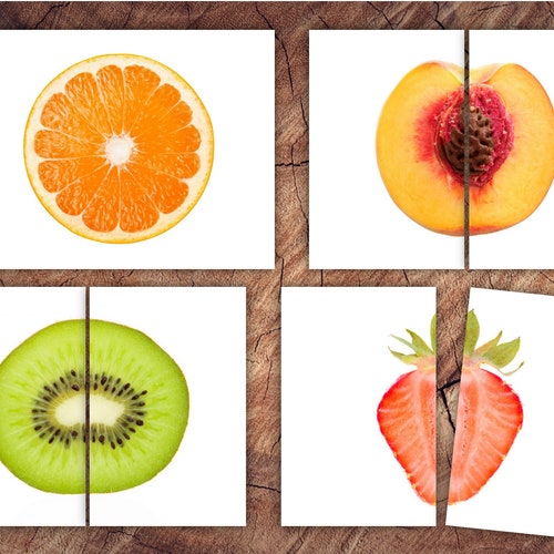 Flower Symmetry Puzzles Matching Cards Toddler Preschool | Etsy