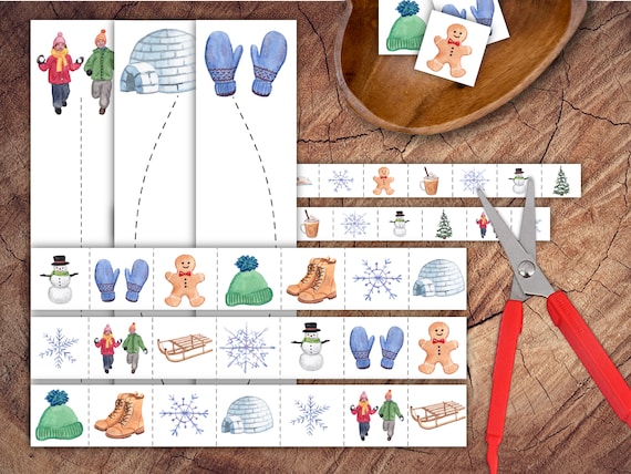 Winter Wonderland Scissor Strips Set Preschool Scissor | Etsy