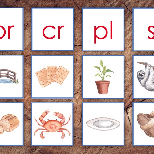 Preschool Consonant Blends Picture Matching Cards - Etsy