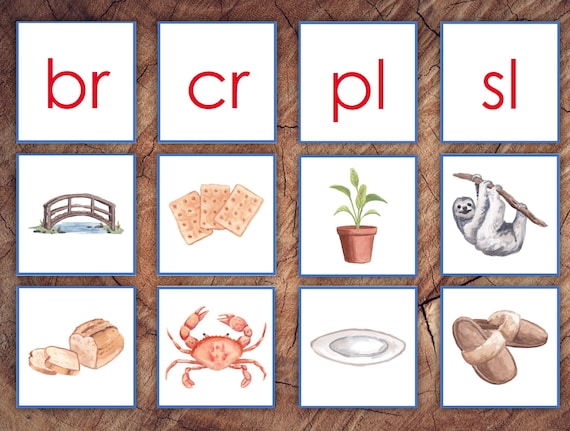 Preschool Consonant Blends Picture Matching Cards - Etsy Canada