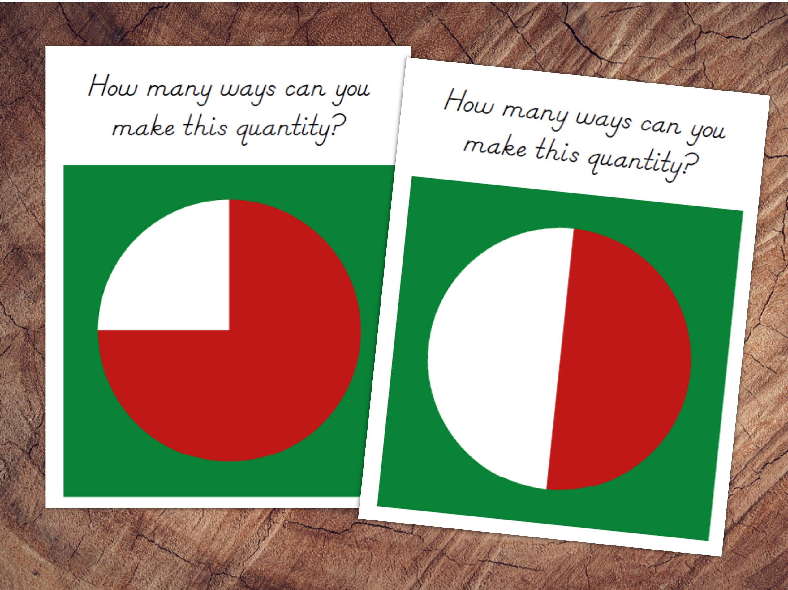 Introduction to Fractions Montessori Circle Fractions | Etsy