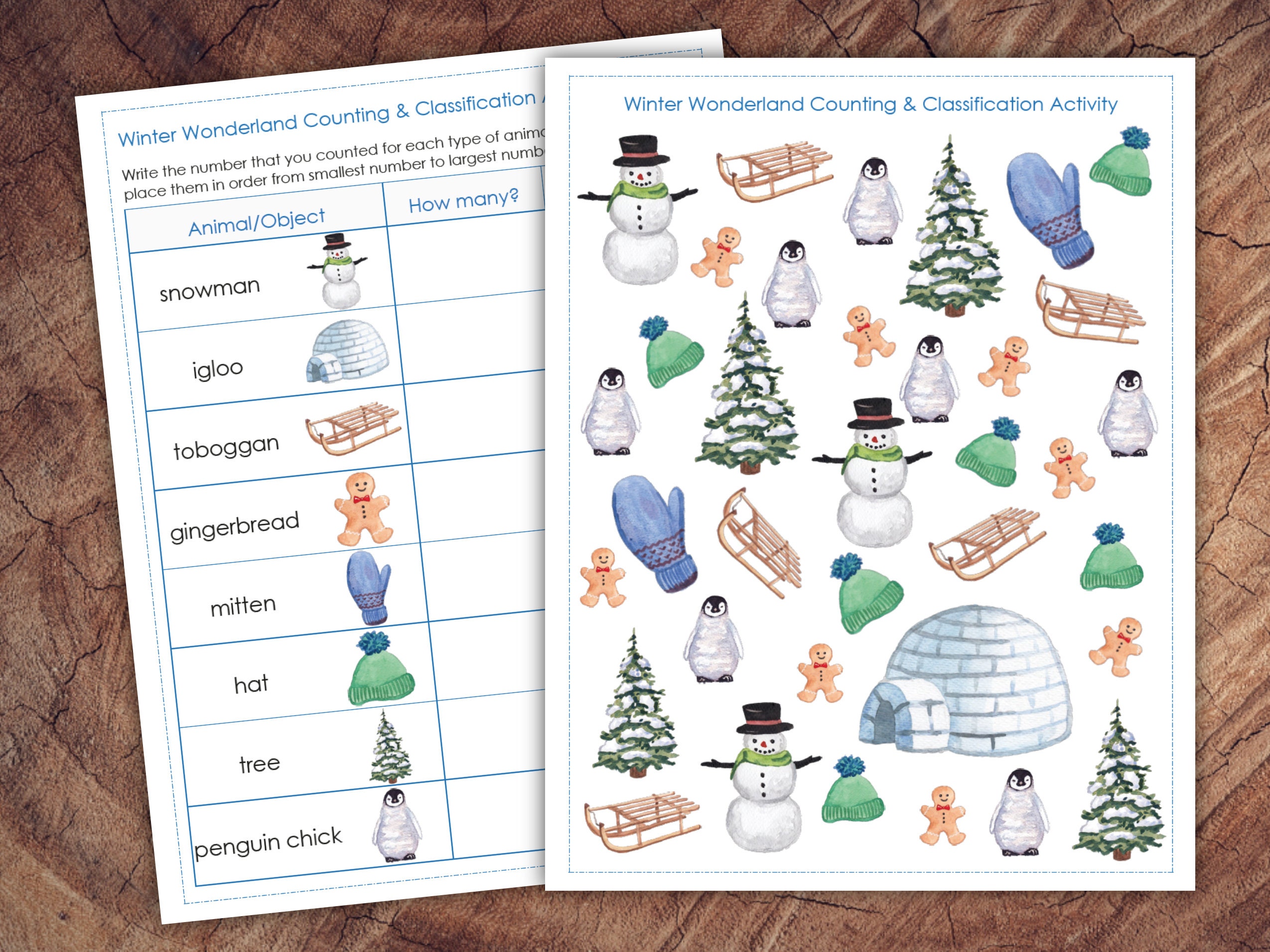Winter Wonderland Preschool Math Bundle | Etsy