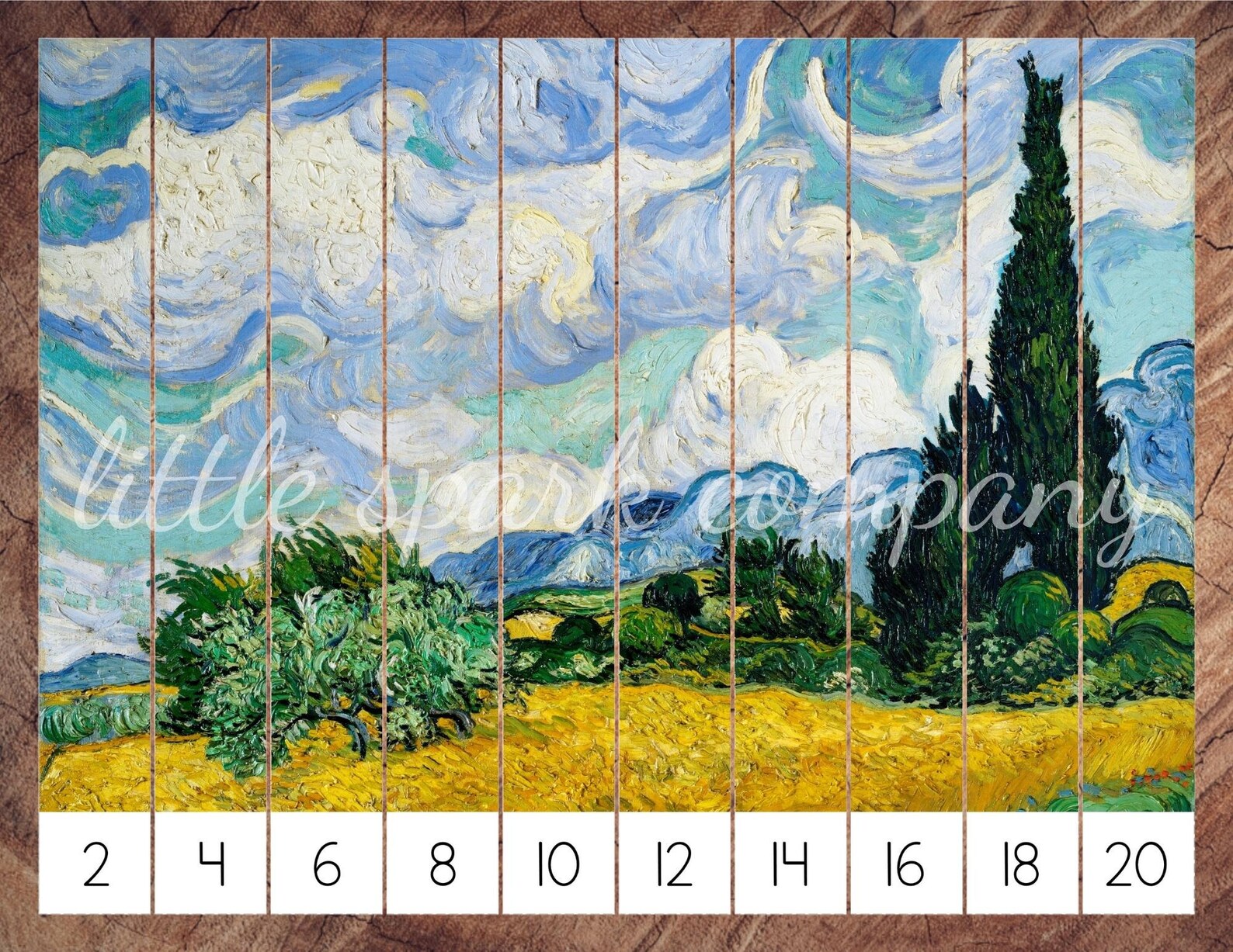 Skip Counting With Van Gogh Preschool Skip Counting Puzzles - Etsy