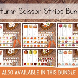 Fall Treats Scissor Strips Set, Preschool Scissor Practice - Etsy