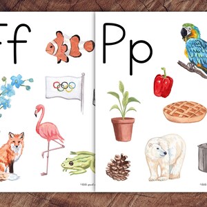 Preschool Alphabet Letter Sounds Poster Set - Etsy