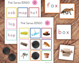 BUNDLE Montessori Pink Series Workbooks, Short A E I O U, CVC Words for ...