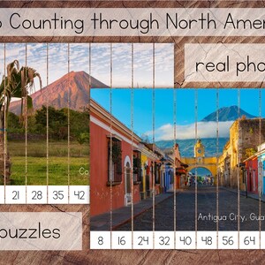 Skip Counting Through North America, Preschool Skip Counting Puzzles - Etsy