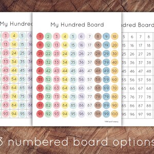 Printable Hundred Board Montessori Preschool Math | Etsy