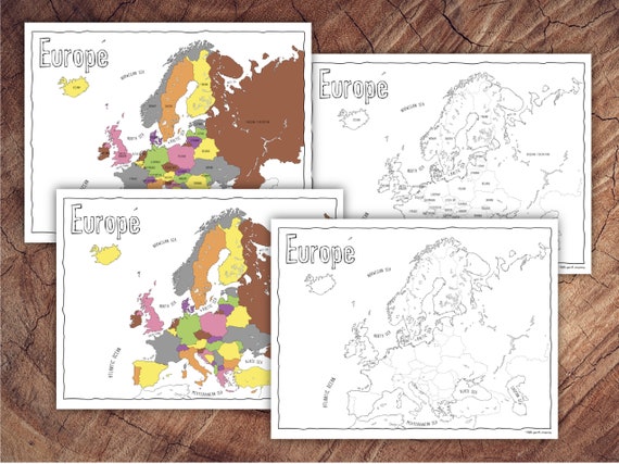 Europe Montessori Puzzle Map Control Sheets DIGITAL DOWNLOAD - Etsy