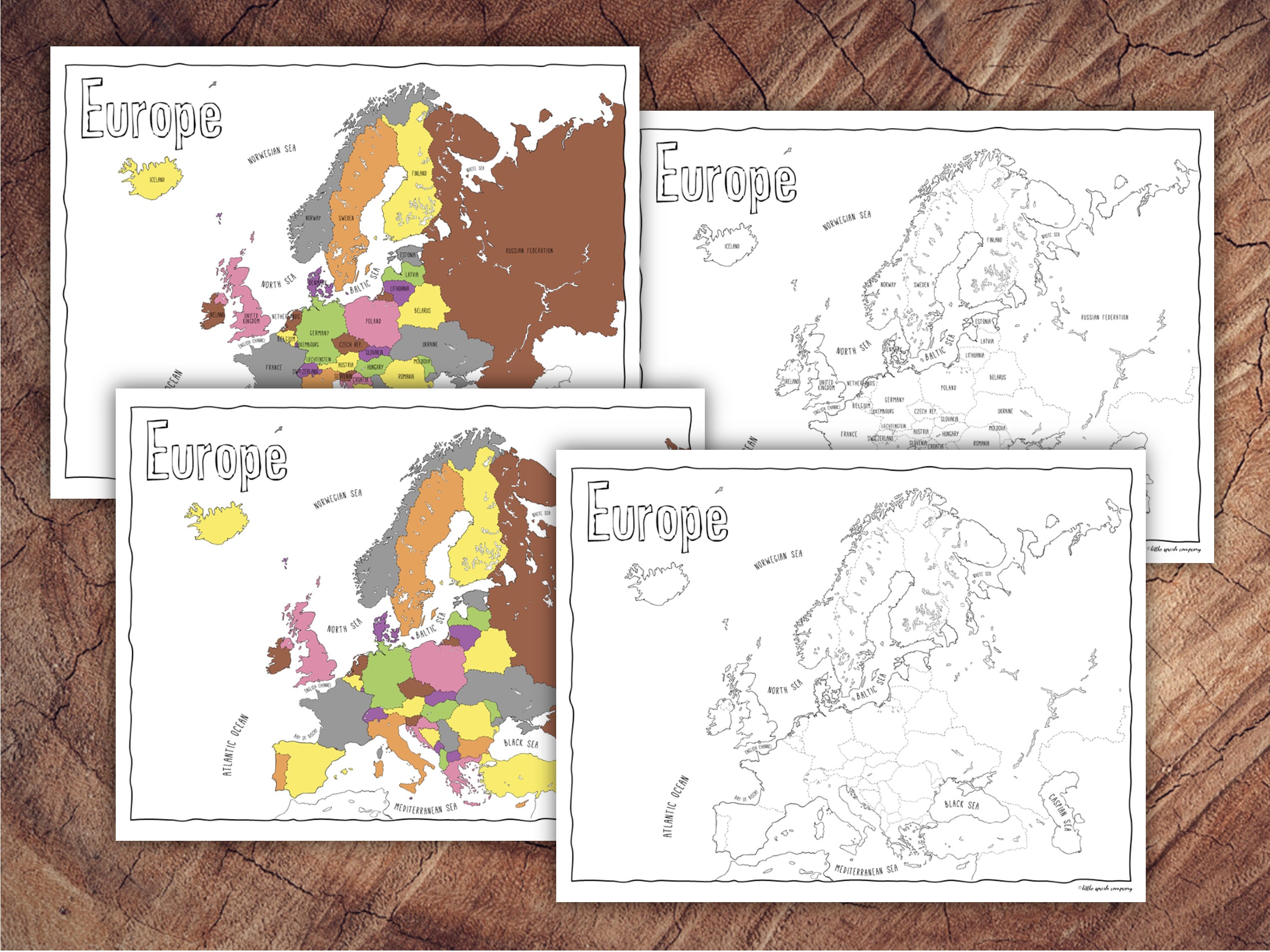 Europe Montessori Puzzle Map Control Sheets DIGITAL DOWNLOAD - Etsy