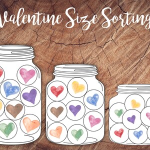 Valentine Hearts Colour and Size Sorting Toddler Preschool Activity - Etsy