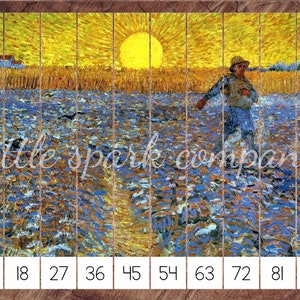 Skip Counting With Van Gogh, Preschool Skip Counting Puzzles - Etsy