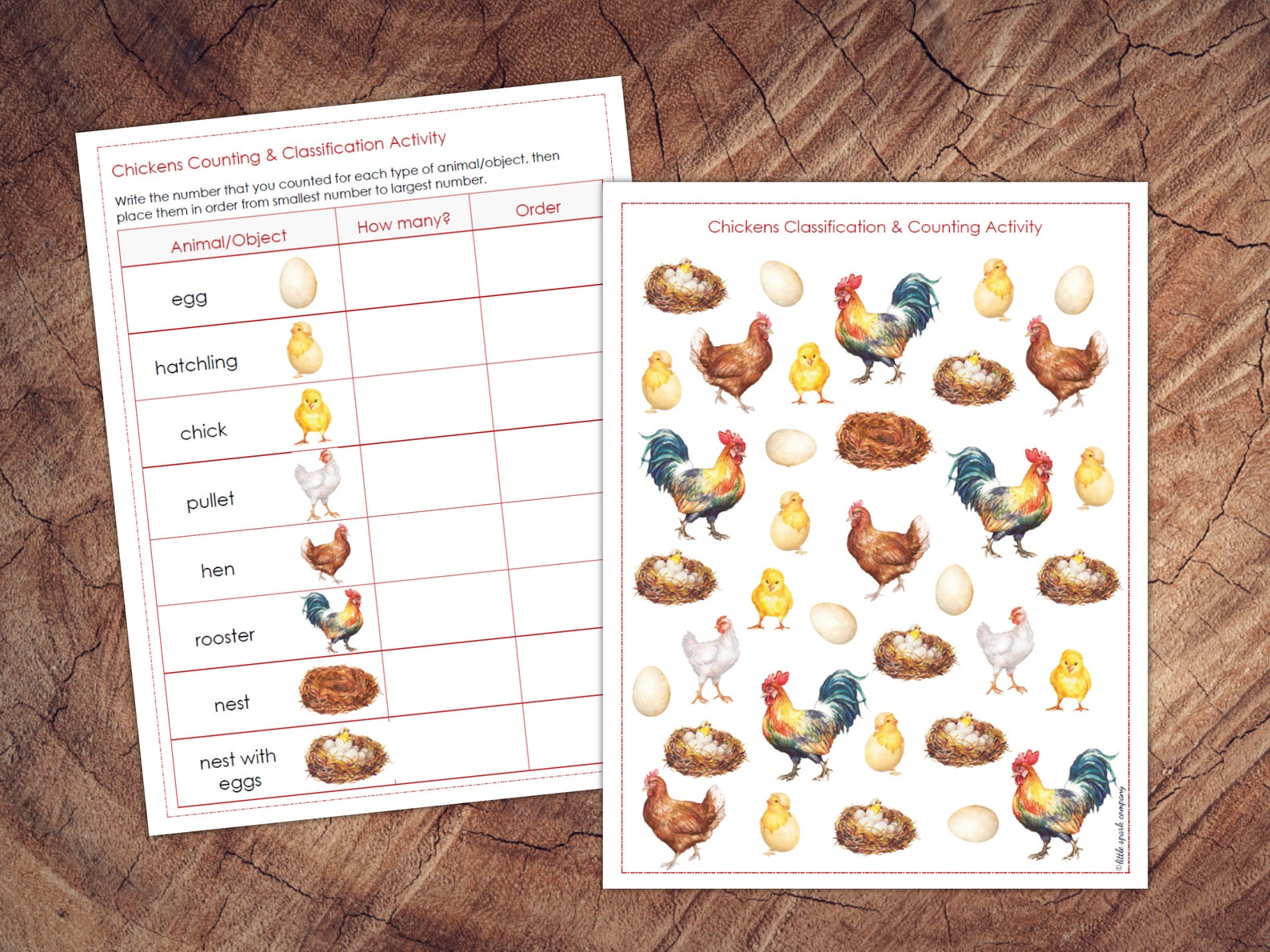 Chickens Bundle Preschool Literacy Math DIGITAL DOWNLOAD - Etsy