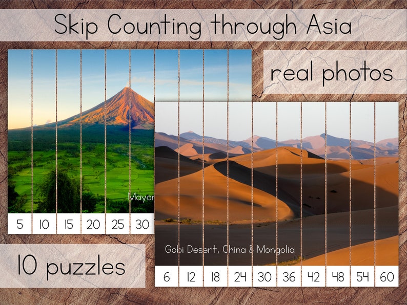 Skip Counting Through Asia Preschool Skip Counting Puzzles - Etsy