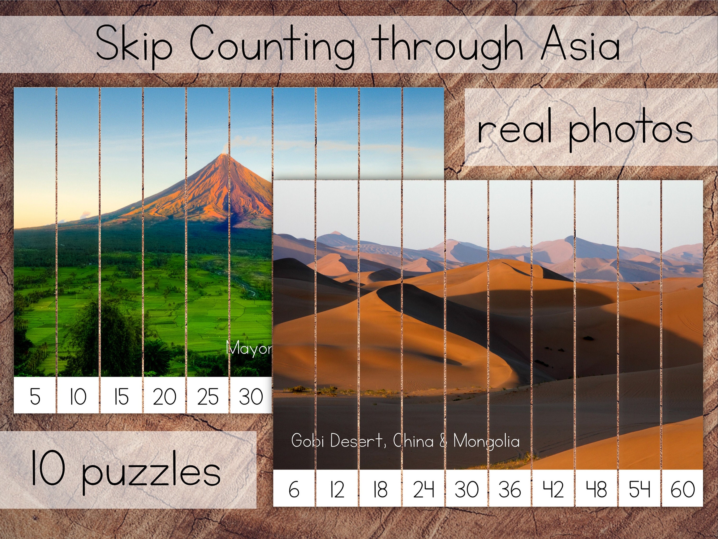 Skip Counting Through Asia Preschool Skip Counting Puzzles | Etsy
