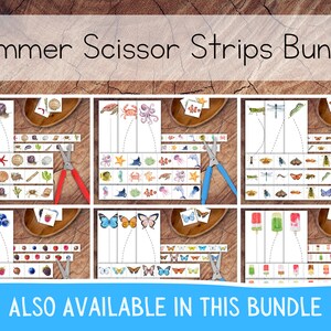 Insects Scissor Strips Set, Preschool Scissor Practice - Etsy