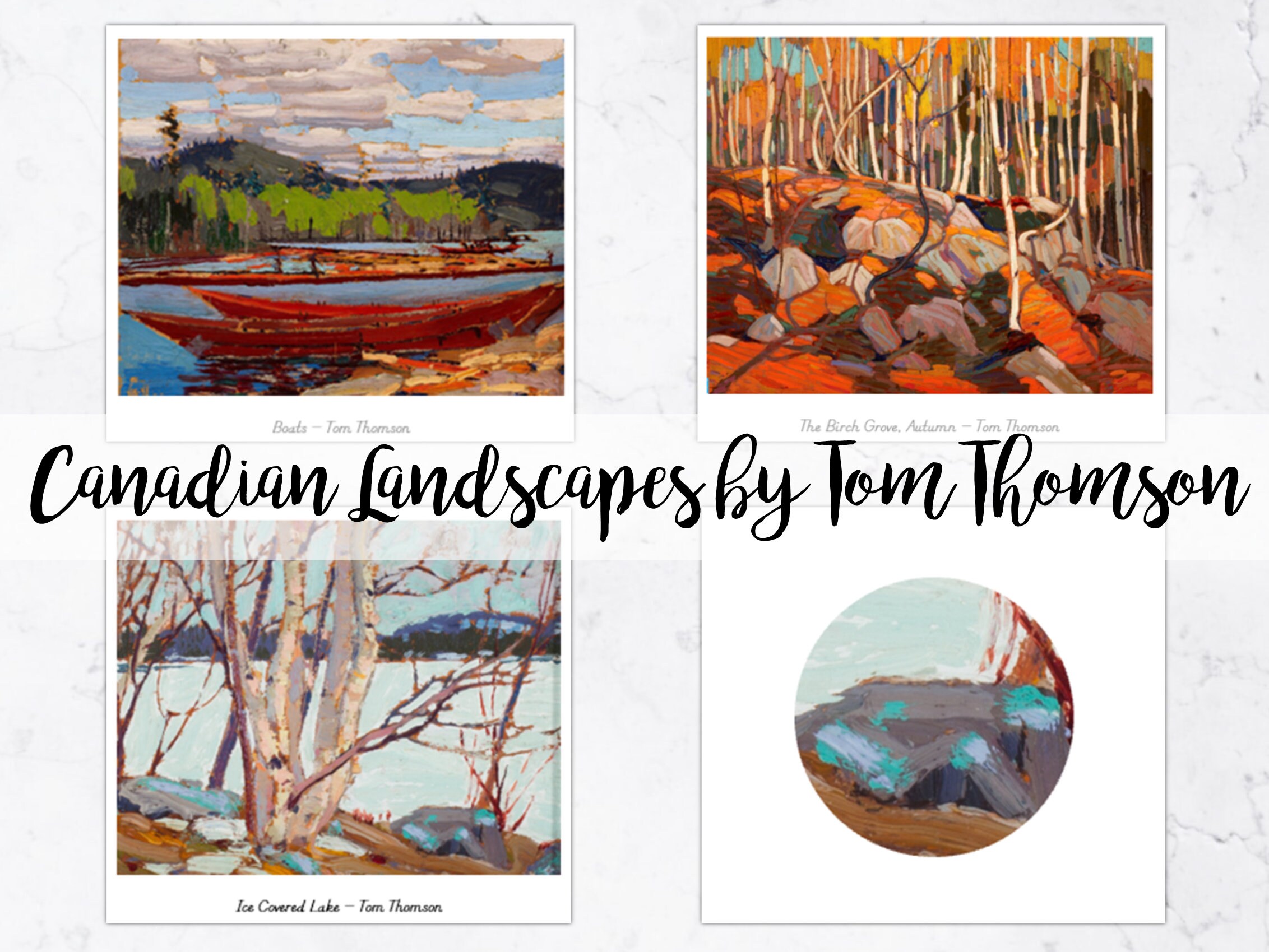 Canadian Landscapes by Tom Thompson Art Cards Preschool | Etsy