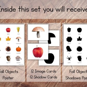 Fall Picture Matching Cards, Silhouette Matching, Toddler Preschool ...