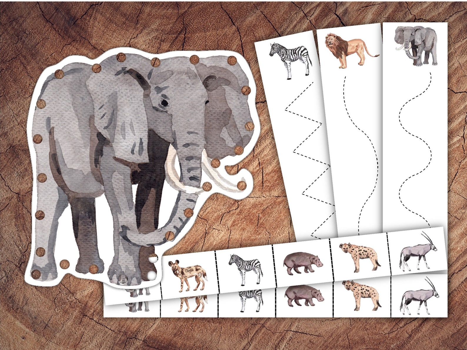 African Animals Bundle Preschool Literacy Math | Etsy