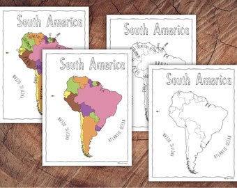 North America Montessori Puzzle Map Control Sheets DIGITAL | Etsy