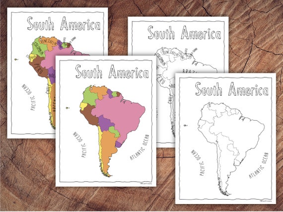 South America Montessori Puzzle Map Control Sheets DIGITAL - Etsy Australia