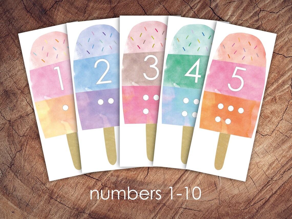 Summer Popsicles Numbers and Letters Alphabet Matching - Etsy Canada