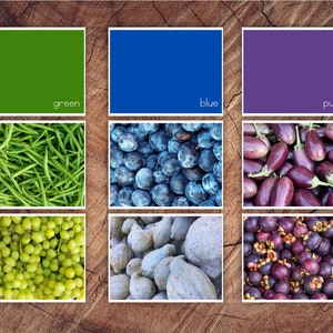 Produce Colour Sorting Cards, Toddler Preschool Colour Sorting - Etsy